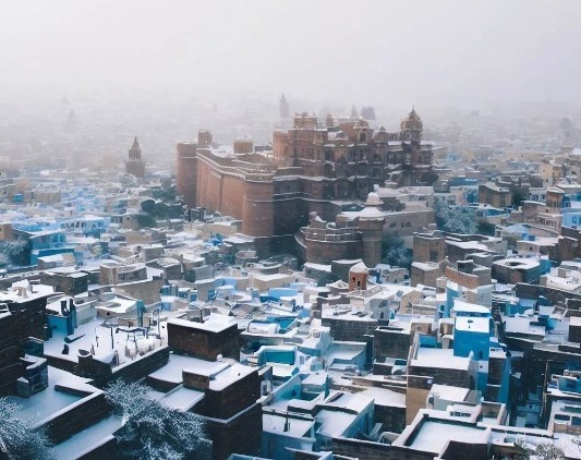 Ever imagined snow-clad Jodhpur, well see these mesmerizing AI ...