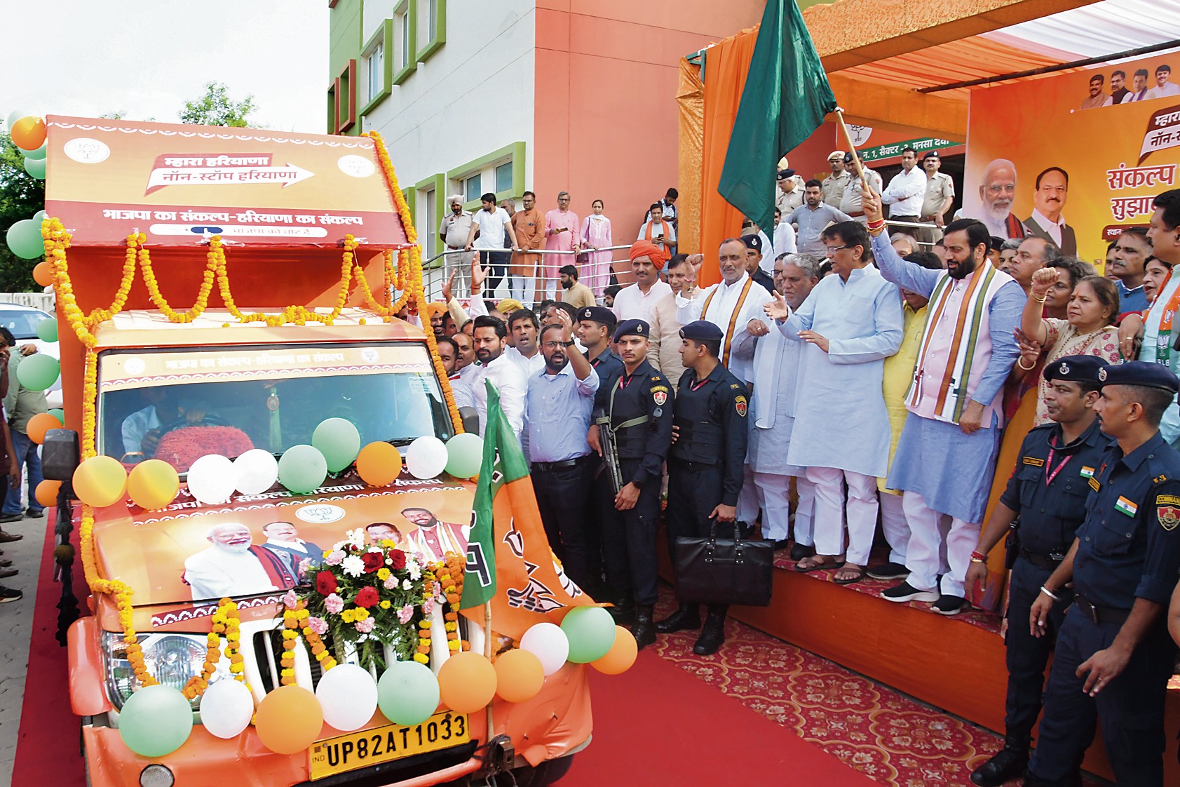 Haryana Chief Minister Nayab Saini flags off vans to gather suggestions ...